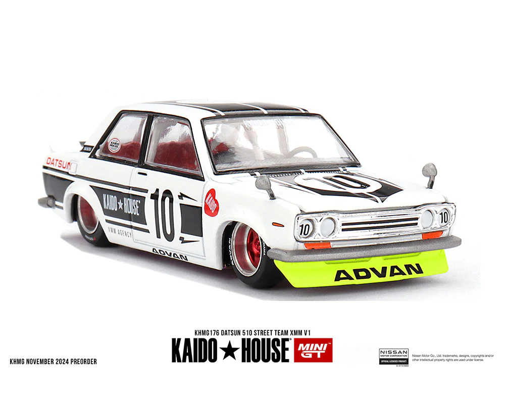 Datsun 510 Street Team XMM V1 1969 1:64 Mini GT
