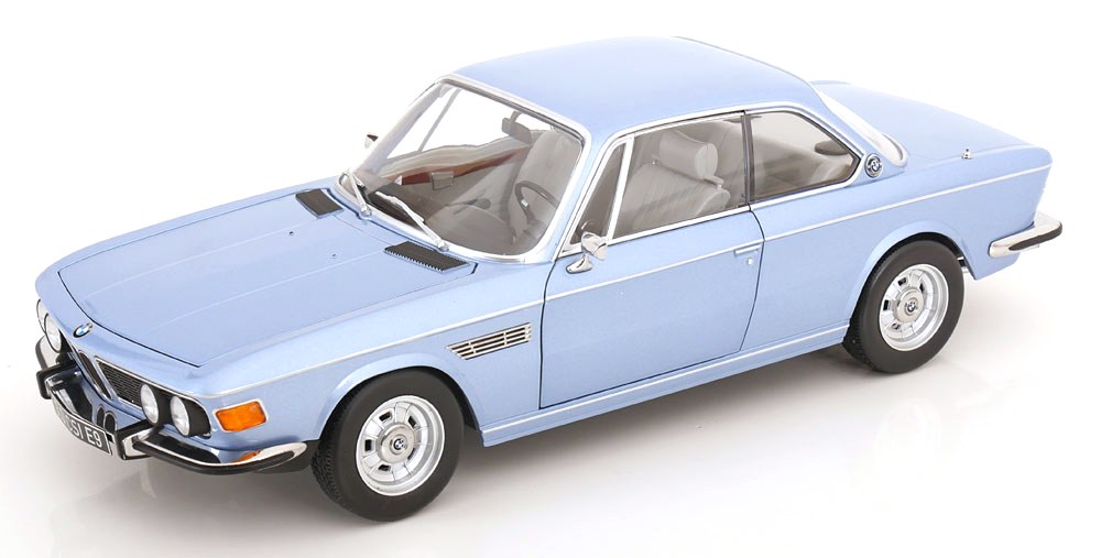 BMW 3.0 CSi E9 Coupe 1971 light blue metallic 1:12 KK Scale