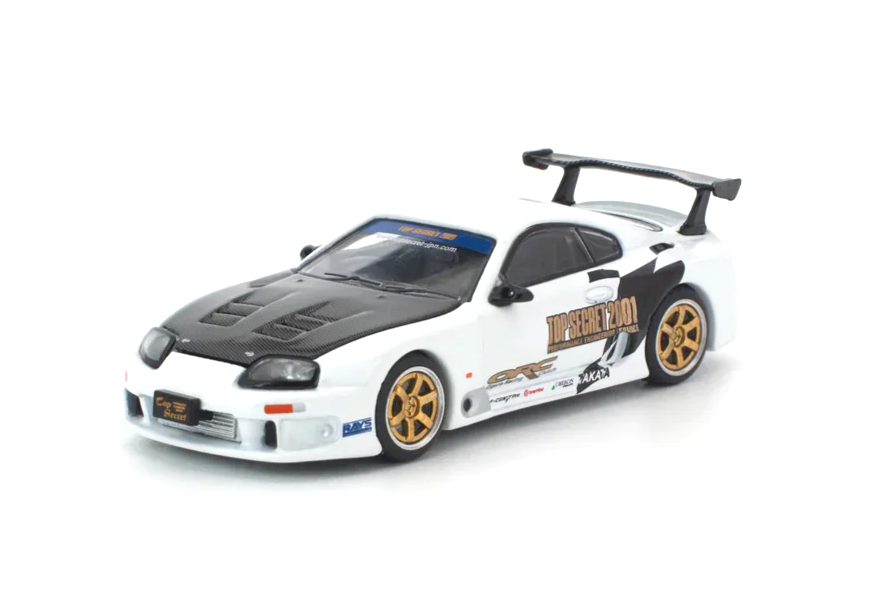 Toyota Top Secret GT300 Supra white 1:64 Pop Race