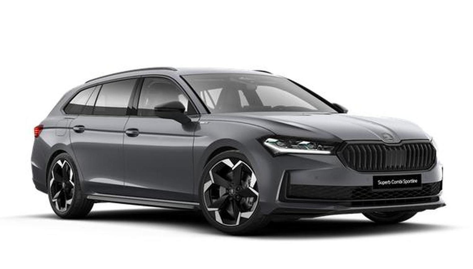 Škoda Superb Combi Sportline 2024 pebble silver metallic 1:18 Solido