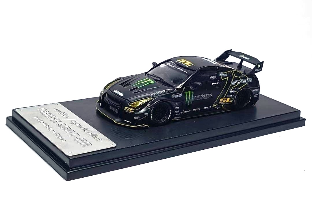 Nissan GT-R *Monster* matte black 1:64 My Model Collect