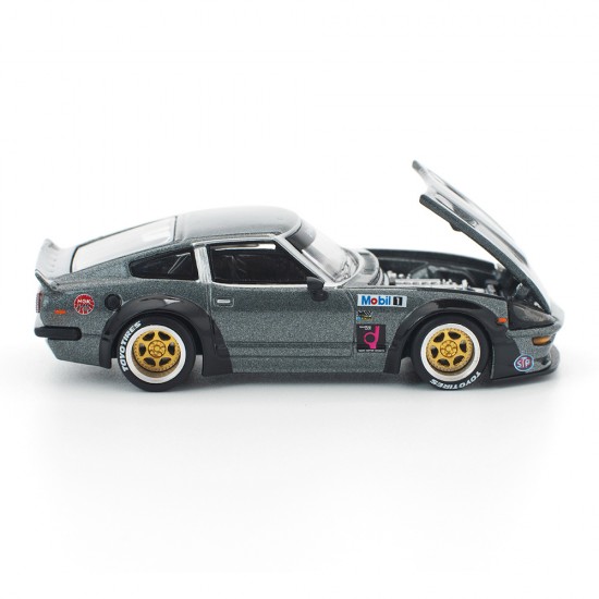 Datsun 280ZX Pandem gun metal 1:64 Pop Race