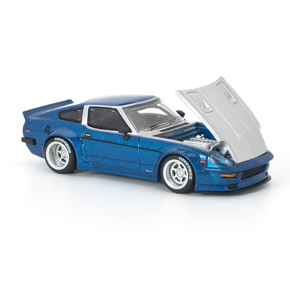 Datsun 280ZX PANDEM blue 1:64 Pop Race Limited